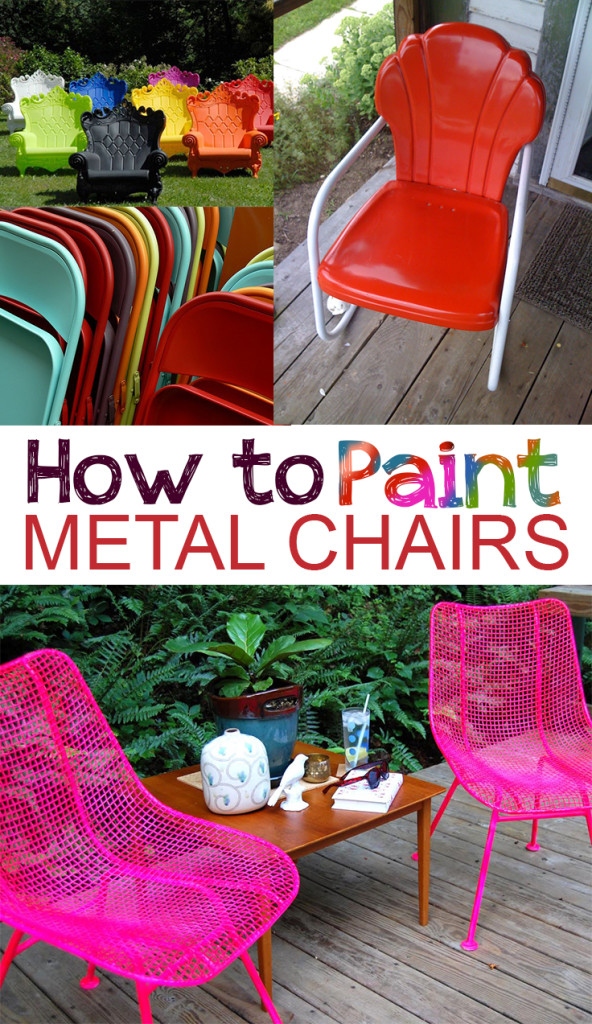 Spray Paint Metal Chairs: How To, DIY, Dining Room, Wrought Iron- Picky ...