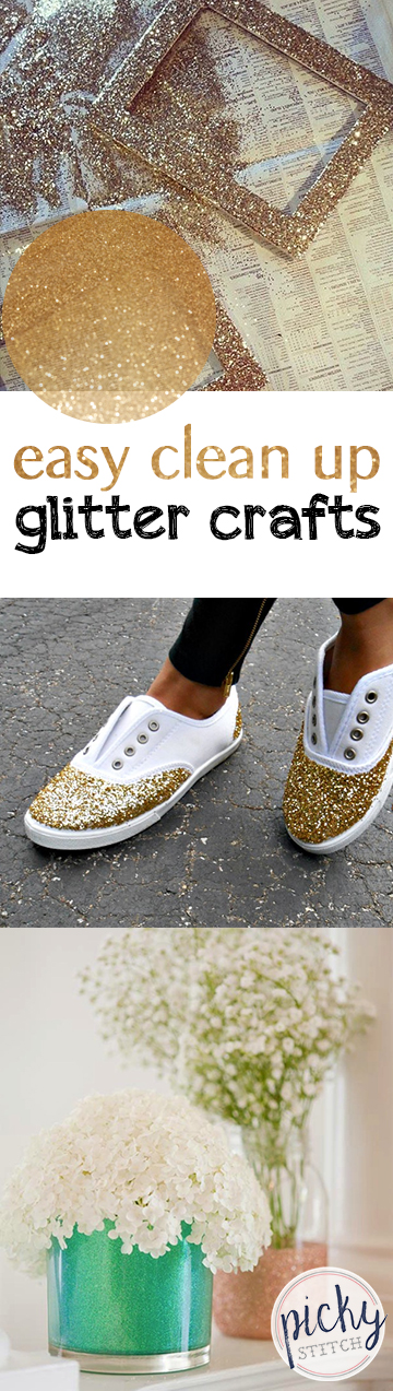 Easy Clean Up Glitter Crafts • Picky Stitch